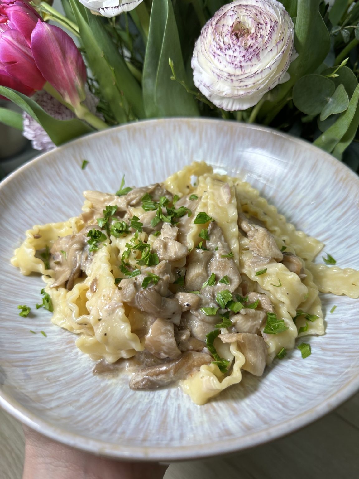 Austernpilze mit Miso Pasta - Vegan Food Vibes